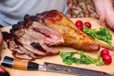 Hanging Lamb Leg - Over The Fire Cooking