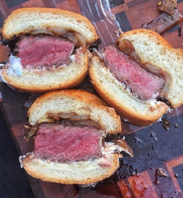 Wagyu Zabuton Steak Sandwich - Over The Fire Cooking