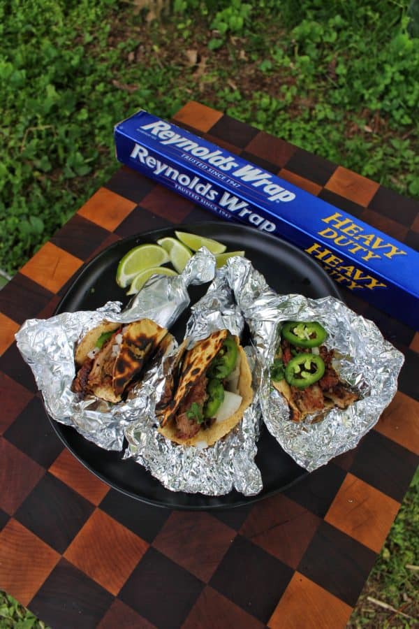 Spanish Garlic Tacos - Over The Fire Cooking