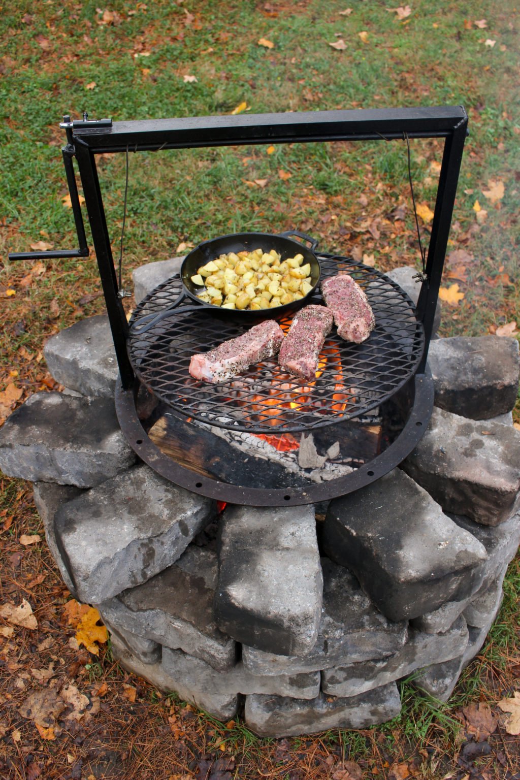 Steak and Potatoes - Over The Fire Cooking