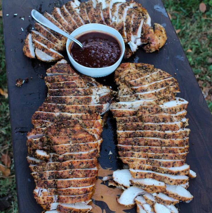 Smoked Peppercorn Turkey Breast - Over The Fire Cooking