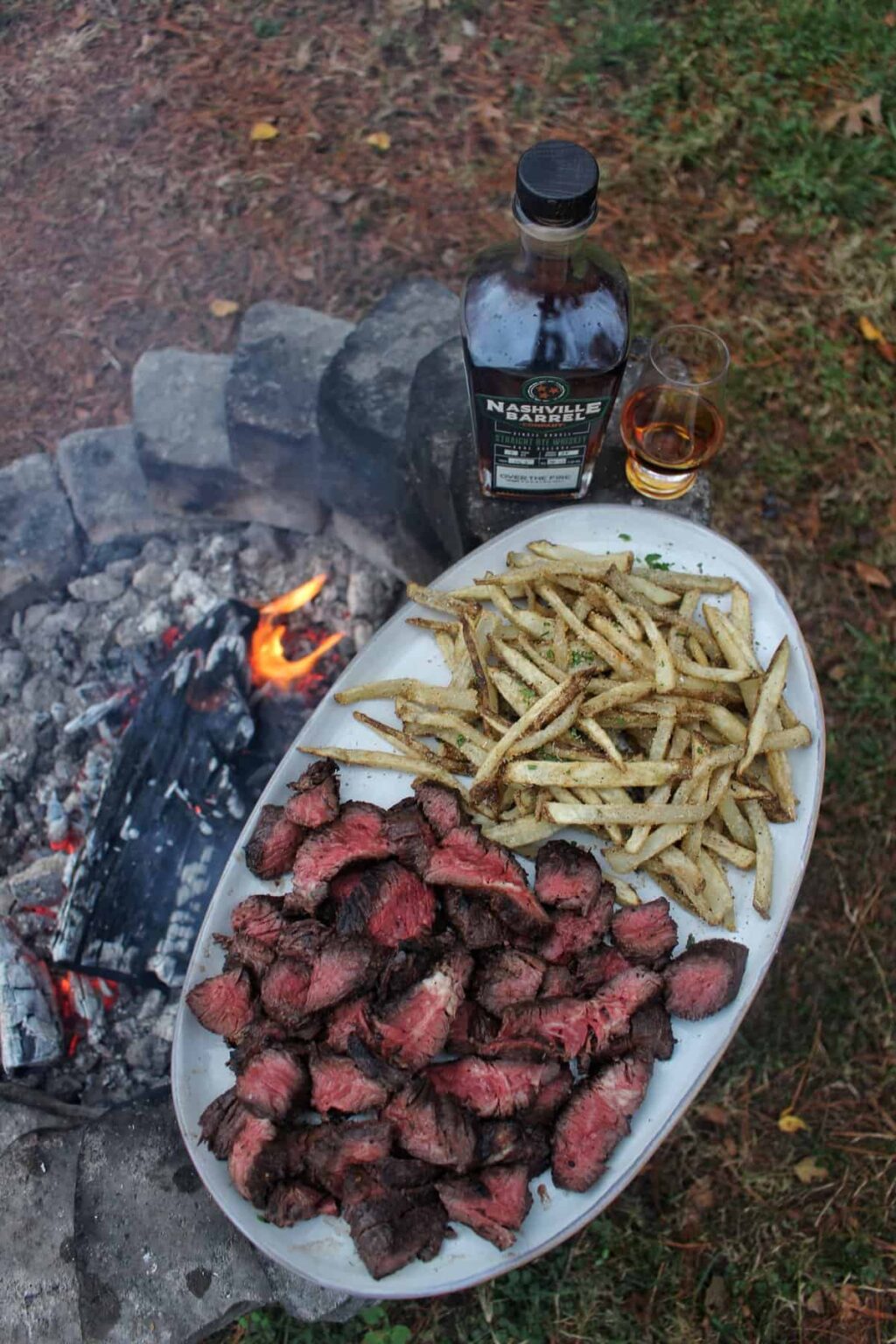 Steak with Garlic Confit - Over The Fire Cooking