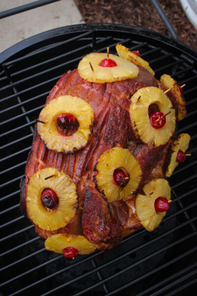 Cherry Chipotle Pineapple Glazed Ham - Over The Fire Cooking