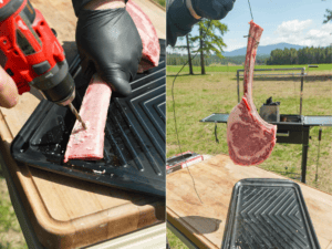 Hanging Tomahawk Steak - Over The Fire Cooking