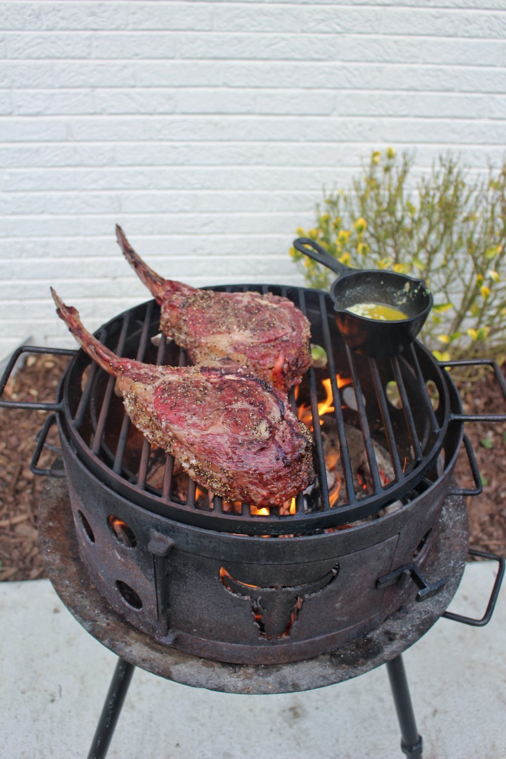 Hanging Tomahawk Steaks - Over The Fire Cooking