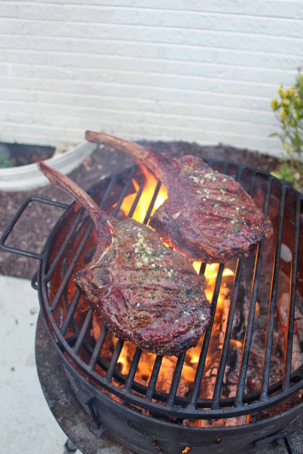 Hanging Tomahawk Steaks - Over The Fire Cooking