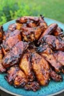 Hot Honey Garlic Wings - Over The Fire Cooking