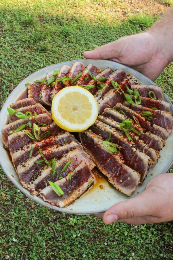 Seared Tuna Tataki Recipe - Over The Fire Cooking