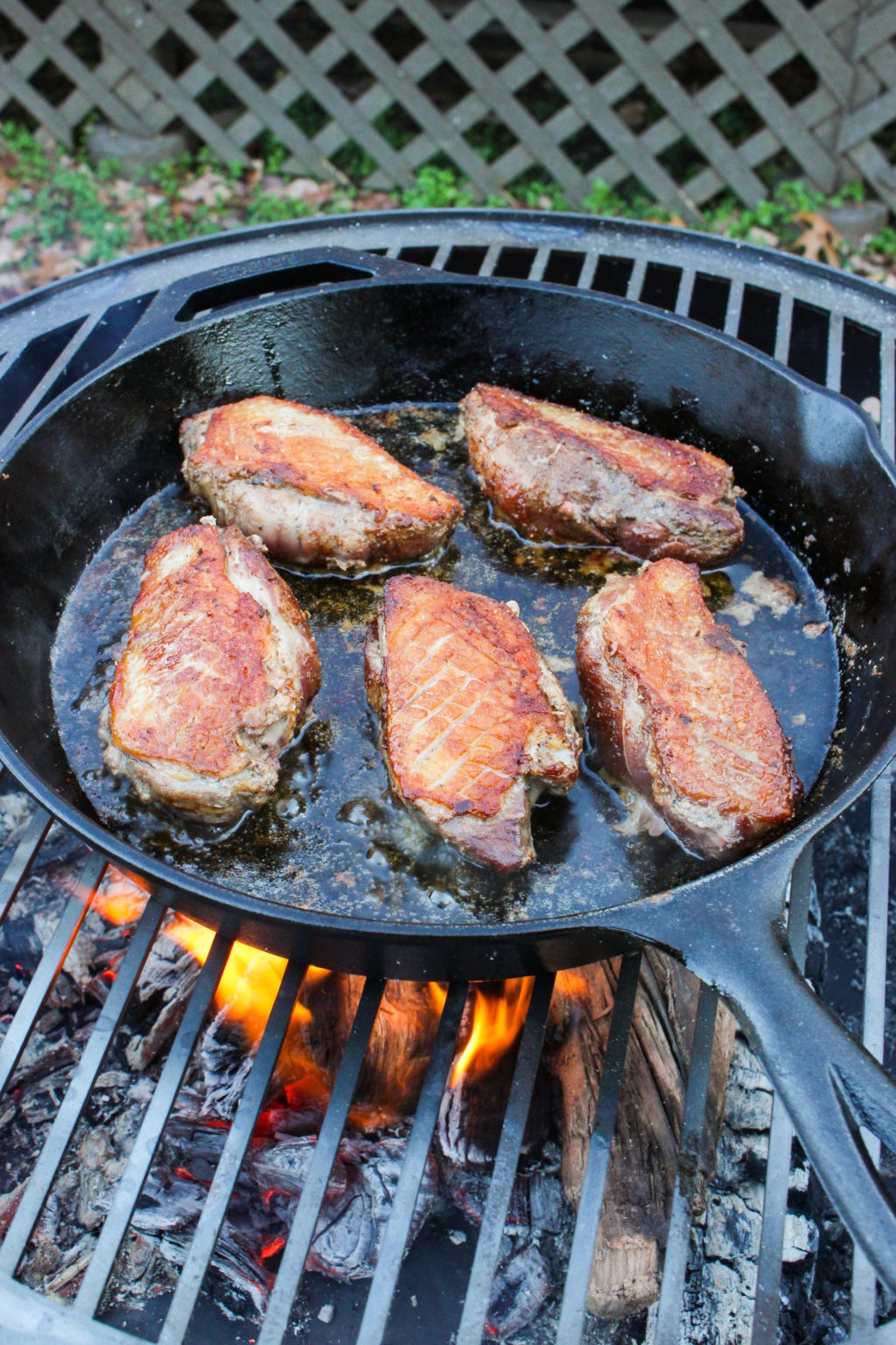 Seared Duck Breast with Bourbon Cherry Sauce - Over The Fire Cooking