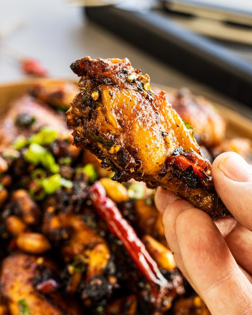 Kung Pao Chicken Wings - Over The Fire Cooking