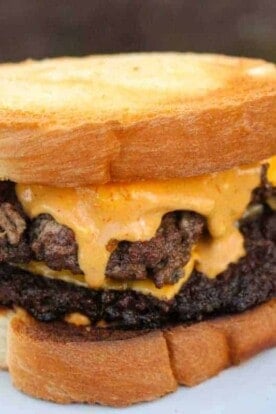 Patty Melt with French Onion Au Jus - Over The Fire Cooking