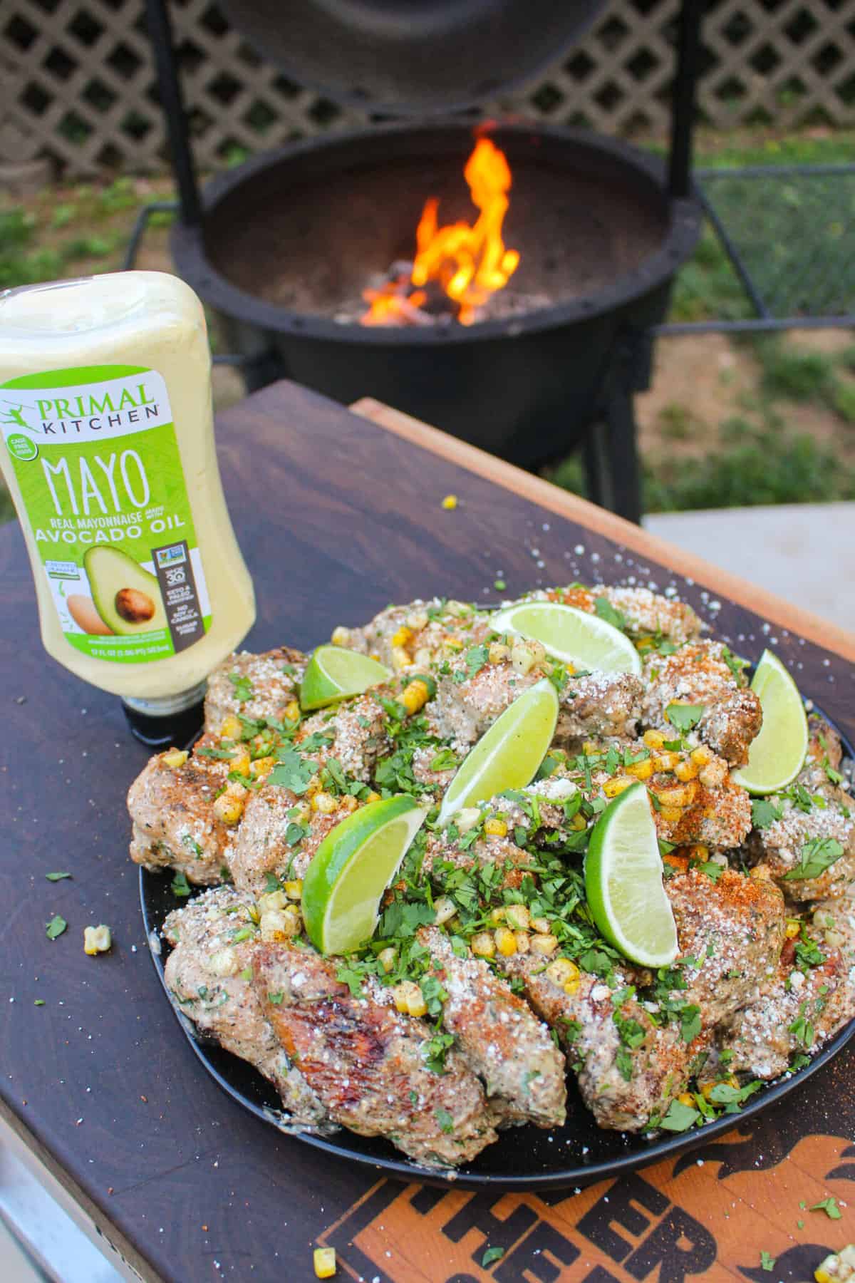 Elote Style Chicken Wings - Over The Fire Cooking