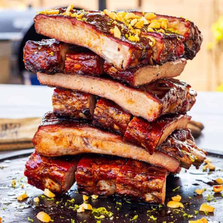 Cherry Cola Spare Ribs - Over The Fire Cooking