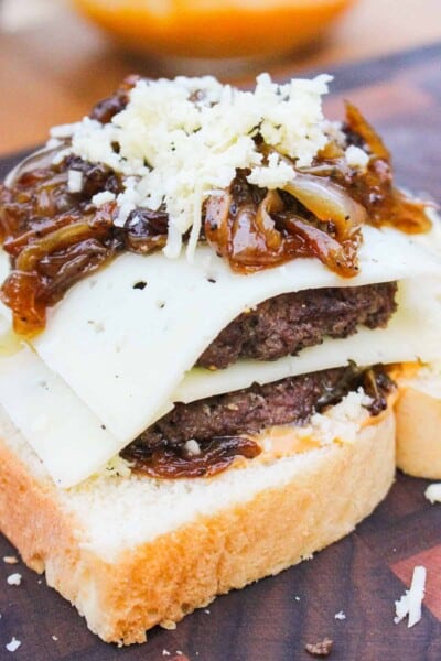 French Onion Patty Melt - Over The Fire Cooking