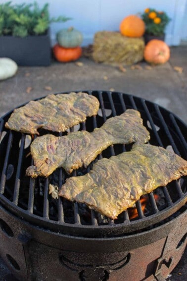 Grilled Steak Vampiro Tacos - Over The Fire Cooking