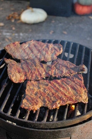 Grilled Steak Vampiro Tacos - Over The Fire Cooking
