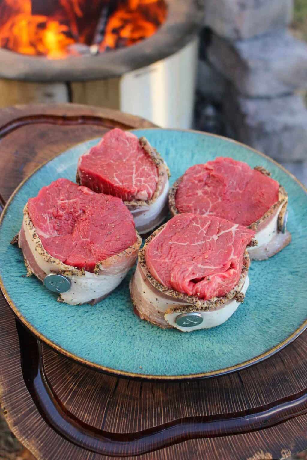 Bacon Wrapped Filet Mignon - Over The Fire Cooking
