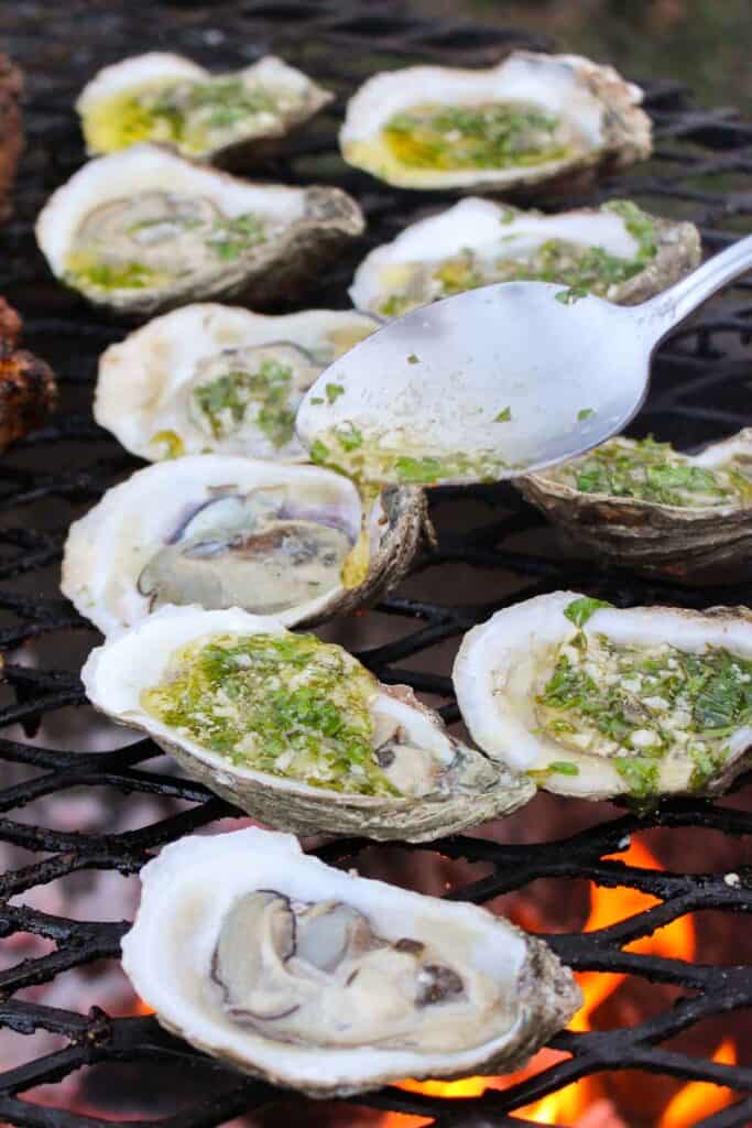 Grilled Steaks and Oysters - Over The Fire Cooking