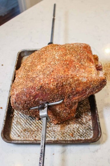 Rotisserie Prime Rib with Beef Tallow Injection - Over The Fire Cooking