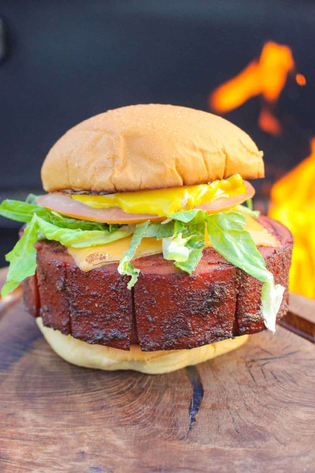 Smoke Fried Bologna Sandwich - Over The Fire Cooking