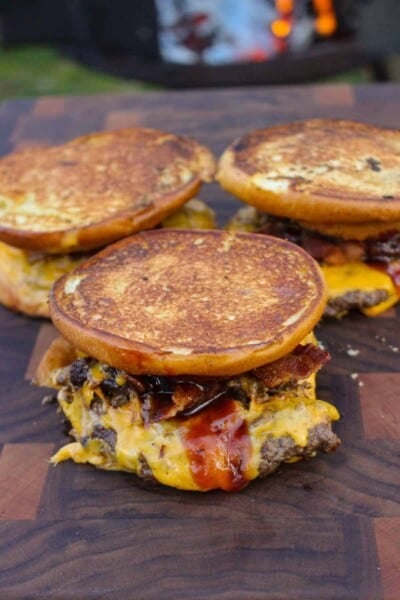 Grilled Cheese BBQ Cheeseburger - Over The Fire Cooking