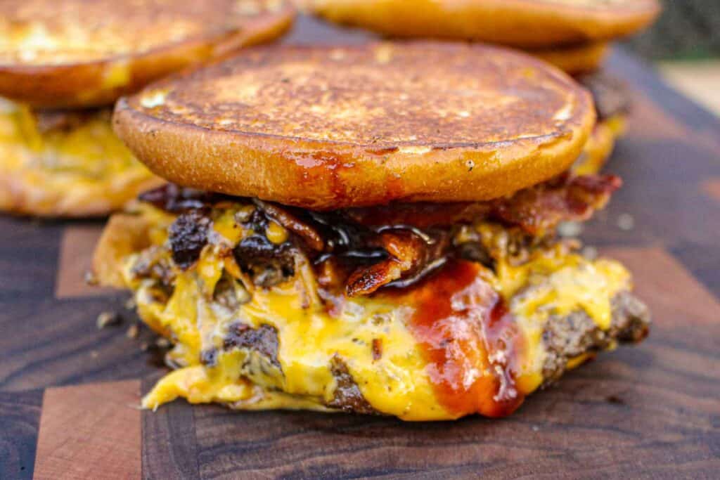 Grilled Cheese BBQ Cheeseburger - Over The Fire Cooking