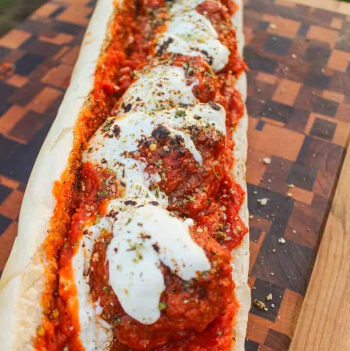 Smoked Meatball Sub - Over The Fire Cooking