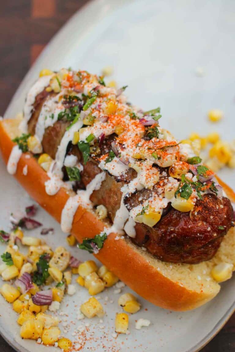 Elote Chorizo Dogs - Over The Fire Cooking