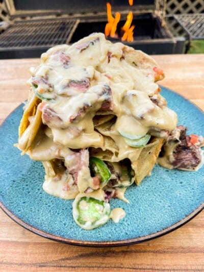 Grilled Trash Can Nachos - Over The Fire Cooking