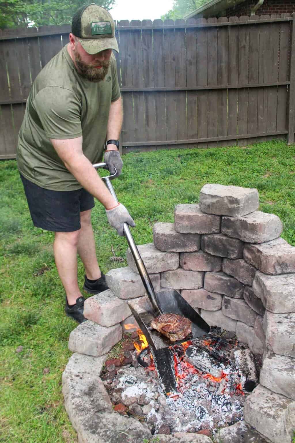 Steaks on a Shovel - Over The Fire Cooking
