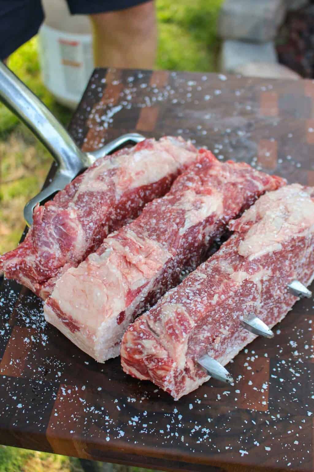 Pitchfork Steak Fondue - Over The Fire Cooking