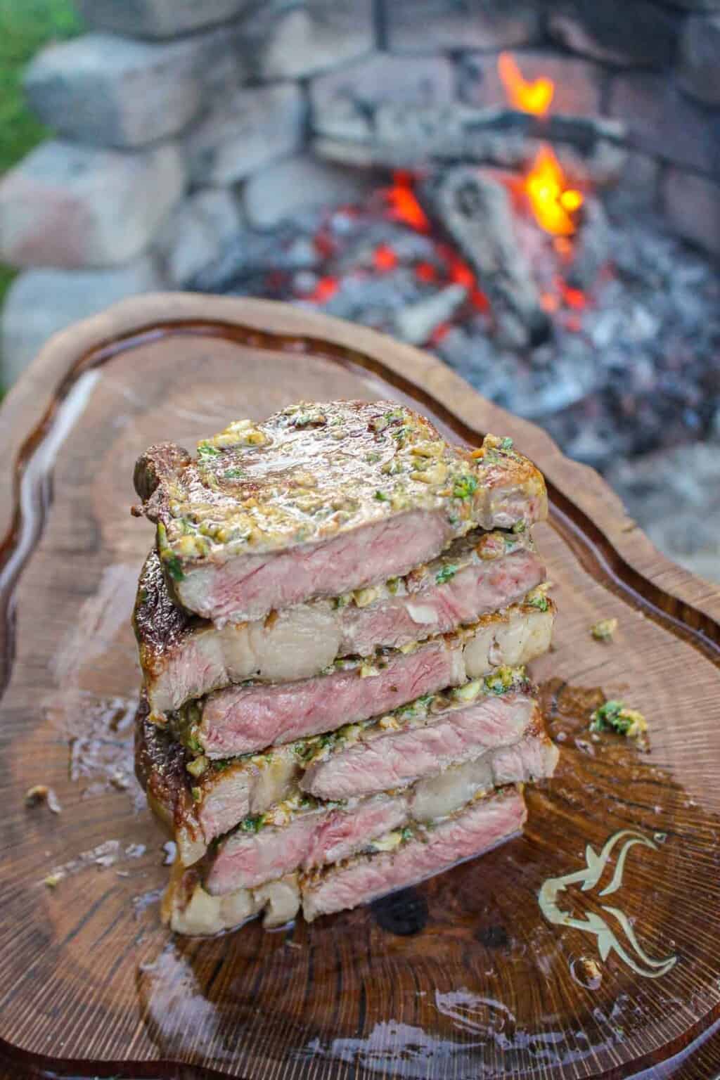 Steaks on a Rock - Over The Fire Cooking