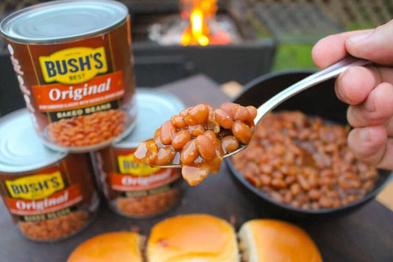 Pulled Beef Sliders with Steakhouse Baked Beans - Over The Fire Cooking