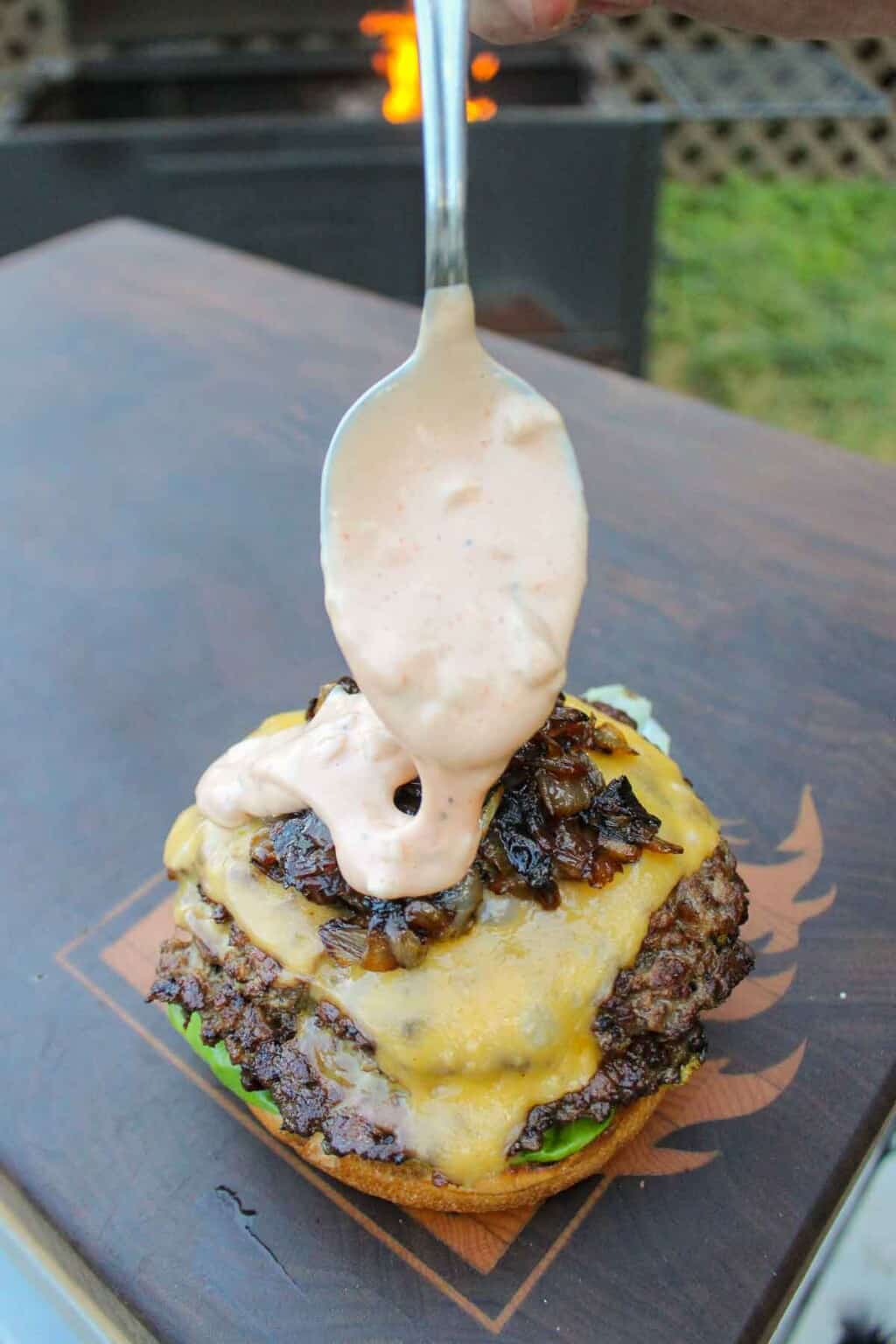 Animal Style Burger - Over The Fire Cooking