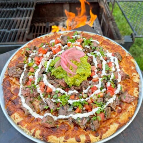Carne Asada Pizza - Over The Fire Cooking