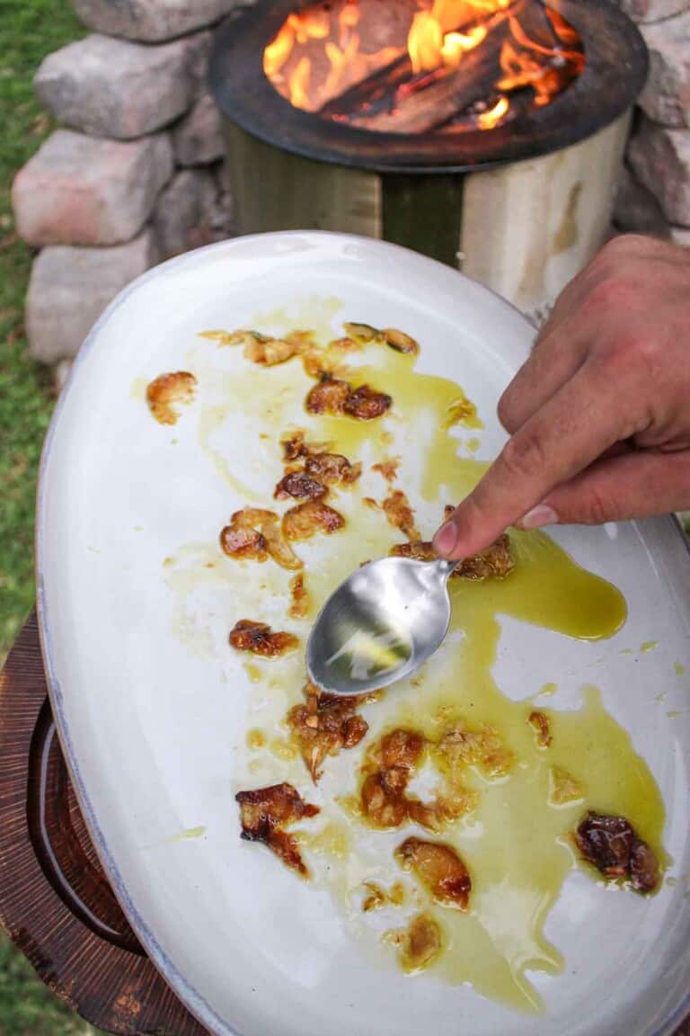 Steak with Garlic Confit - Over The Fire Cooking