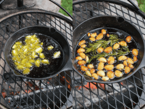Steak with Garlic Confit - Over The Fire Cooking