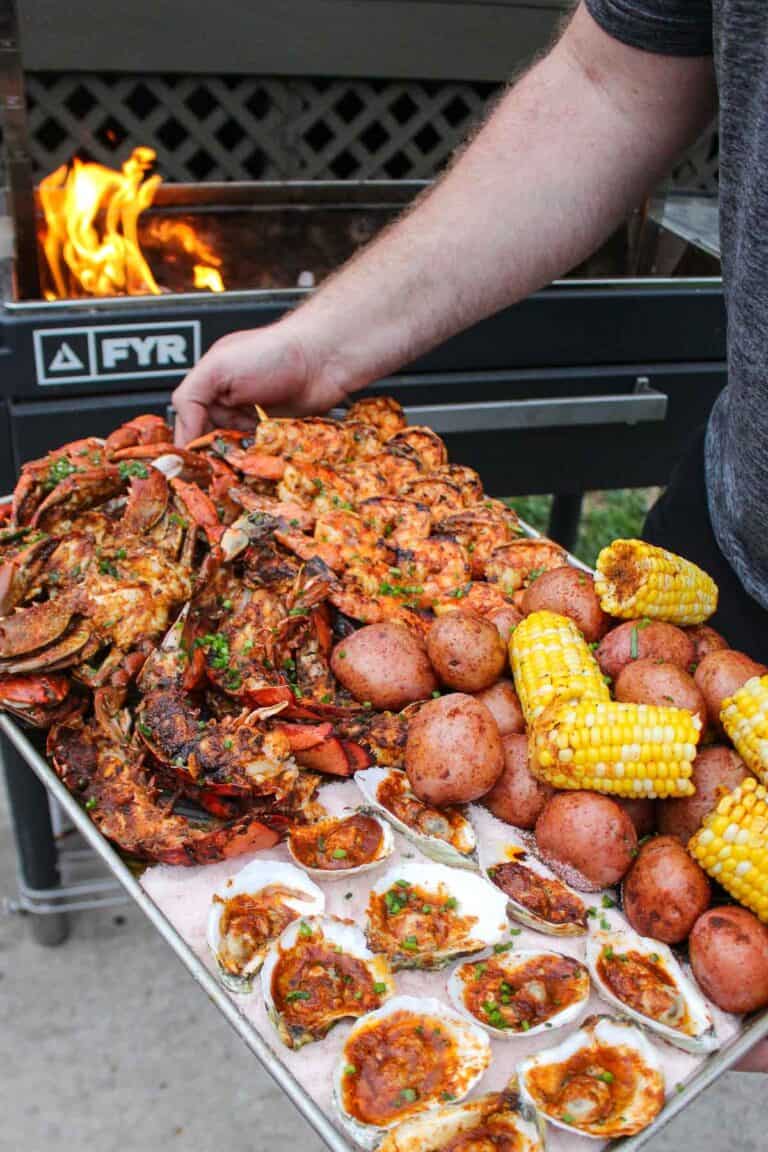 Grilled Seafood Platter - Over The Fire Cooking