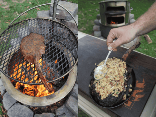 Crusted Tomahawk Recipe - Over The Fire Cooking