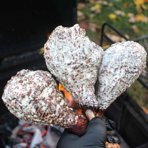 Beer Brined Turkey Legs - Over The Fire Cooking