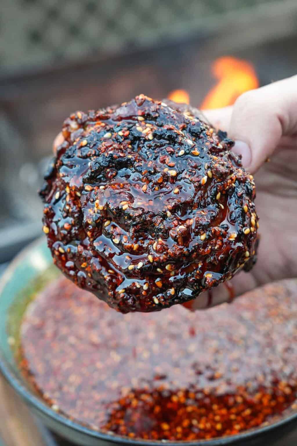 Chili Oil Steak Pinwheels - Over The Fire Cooking