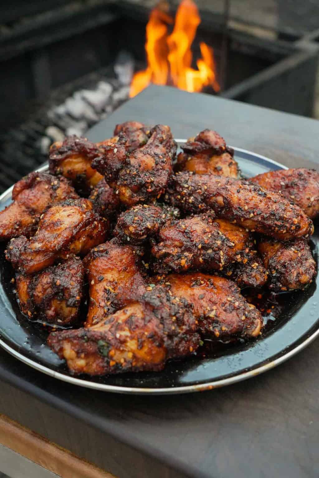 Hot Honey Wings - Over The Fire Cooking