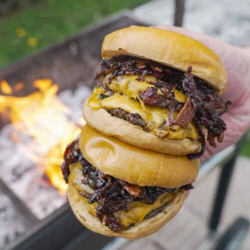 Bacon Jam Burgers - Over The Fire Cooking