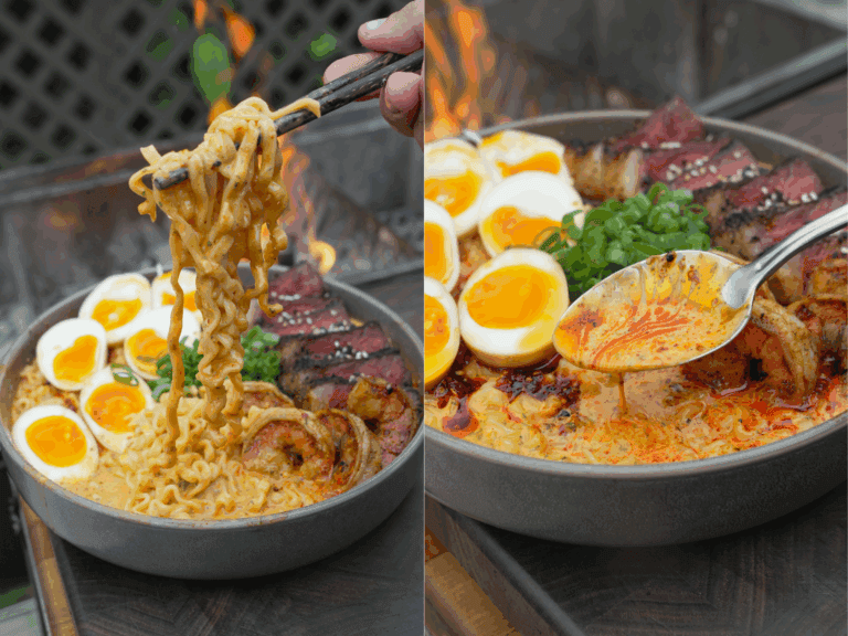 Surf and Turf Ramen - Over The Fire Cooking