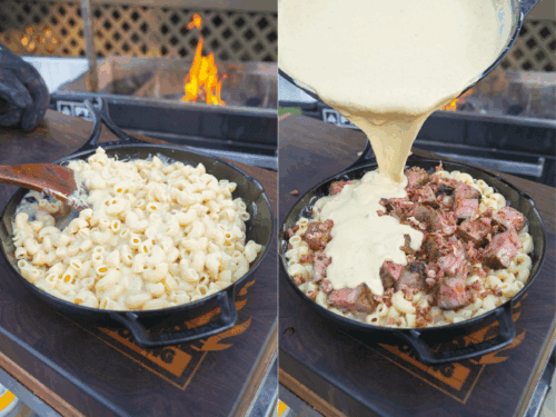 Steak Mac and Cheese - Over The Fire Cooking