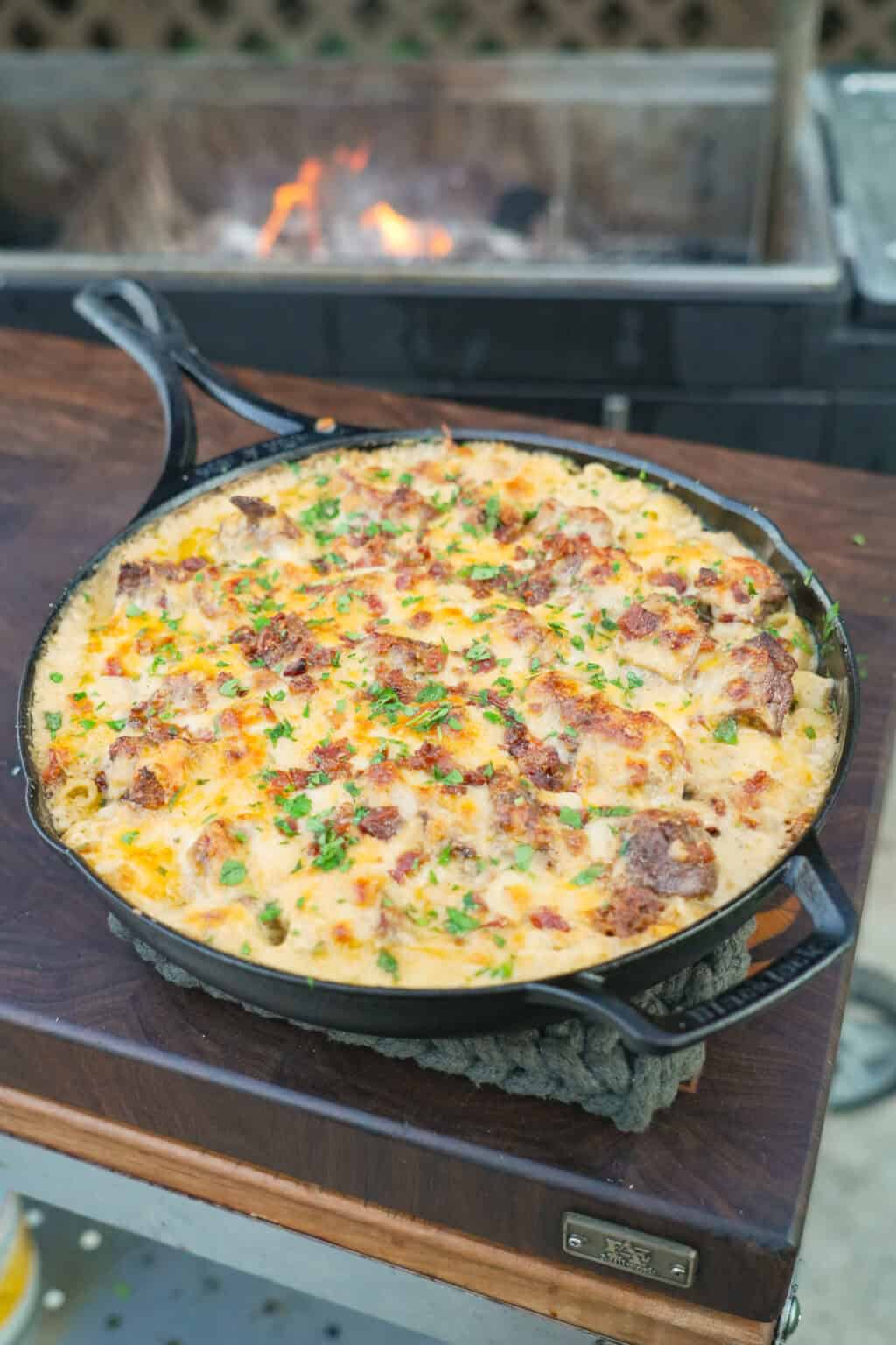 Steak Mac and Cheese - Over The Fire Cooking