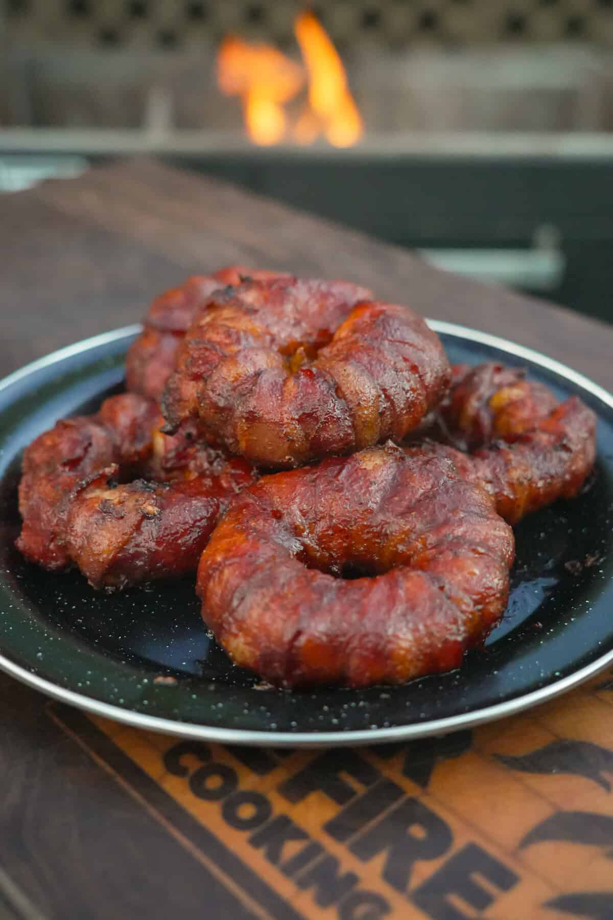 Cowboy Candy Stuffed Onion Rings - Over The Fire Cooking