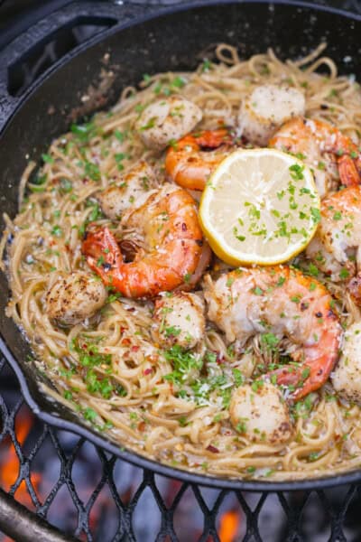 Seafood Scampi - Over The Fire Cooking