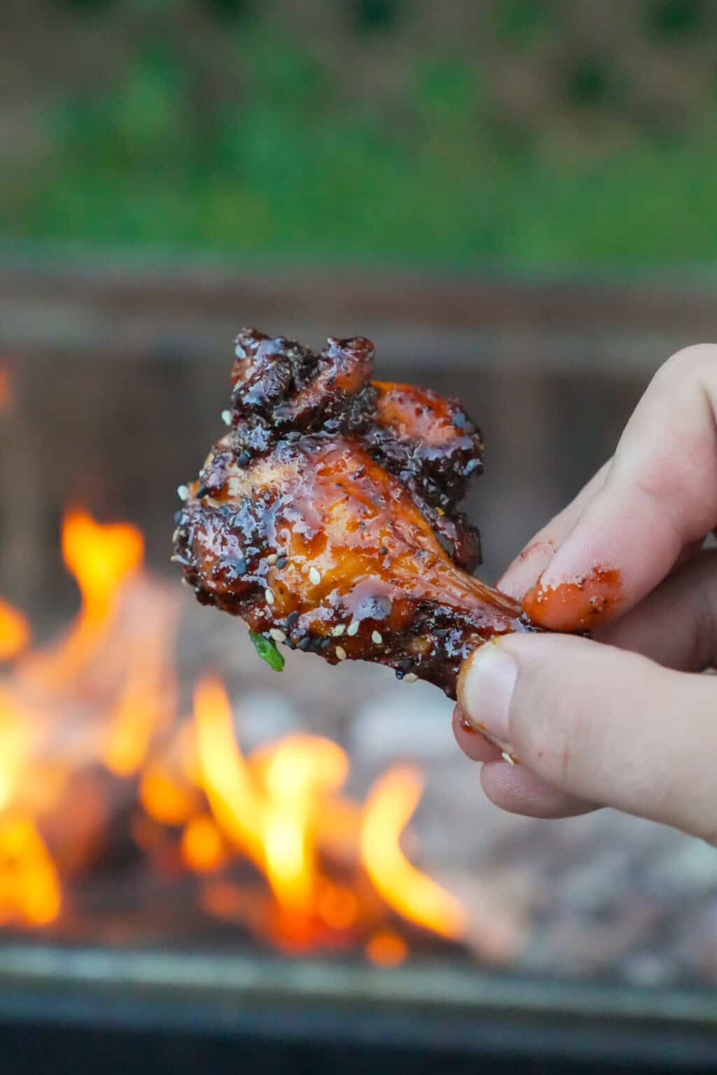 Honey Korean Gochujang Wings - Over The Fire Cooking