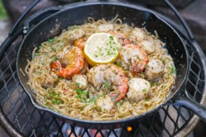 Seafood Scampi - Over The Fire Cooking